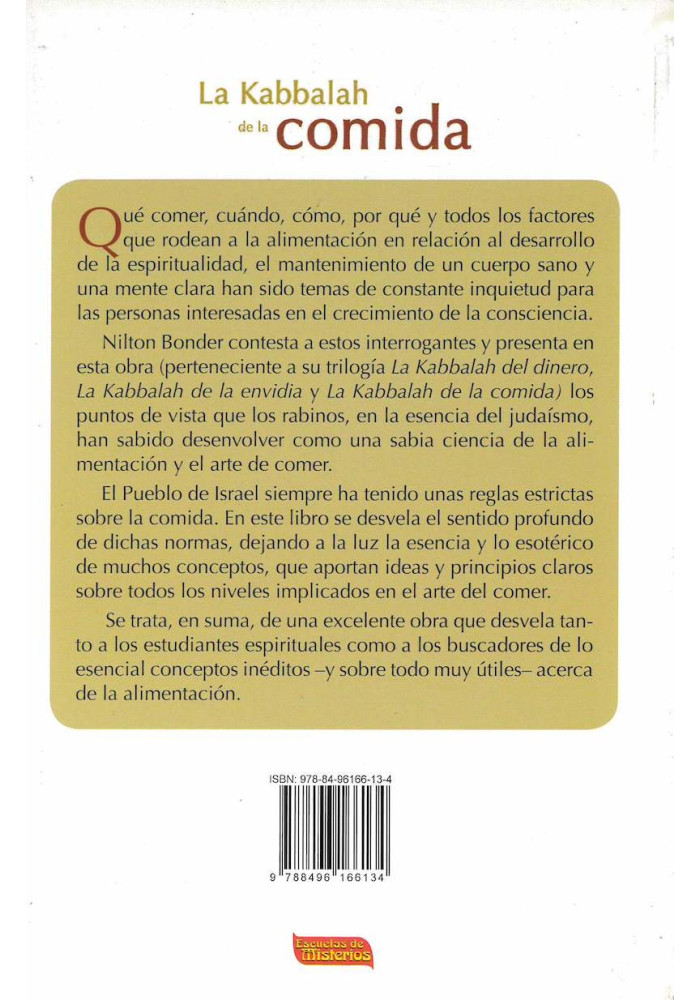la Kabbalah de la Comida. Nilton Bonder. www.iniciatica.com Envíos ...